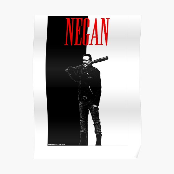 "Negan " Poster for Sale by ttwalter96 | Redbubble