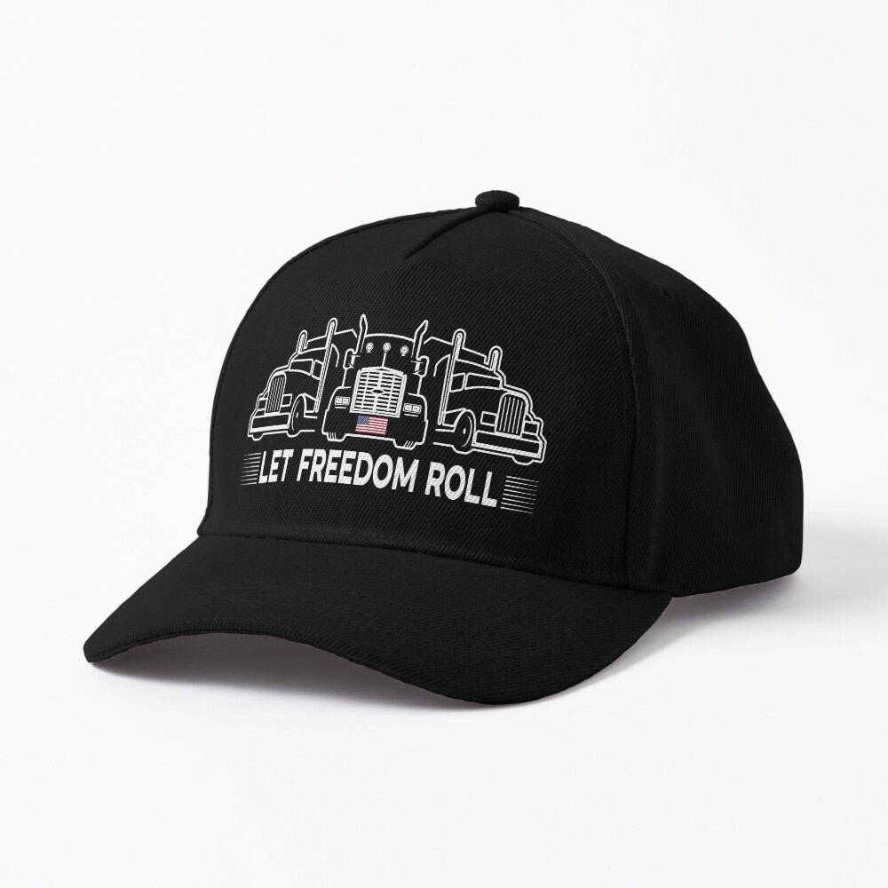"Truckers For Freedom 2022 | Let Freedom Roll | American Flag Trucker ...