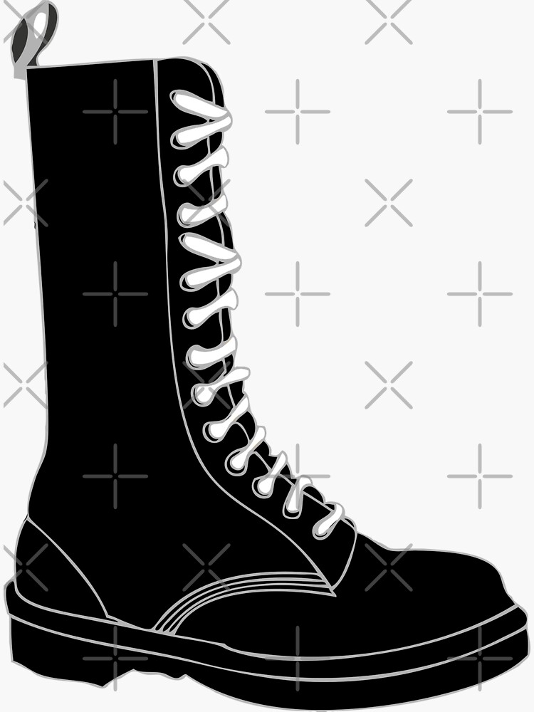 "Boot with white laces [skinhead]" Sticker for Sale by lazarusheart ...