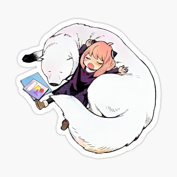 "SPY x FAMILY cute Anya sleeping" Sticker by CHEASOTTA | Redbubble