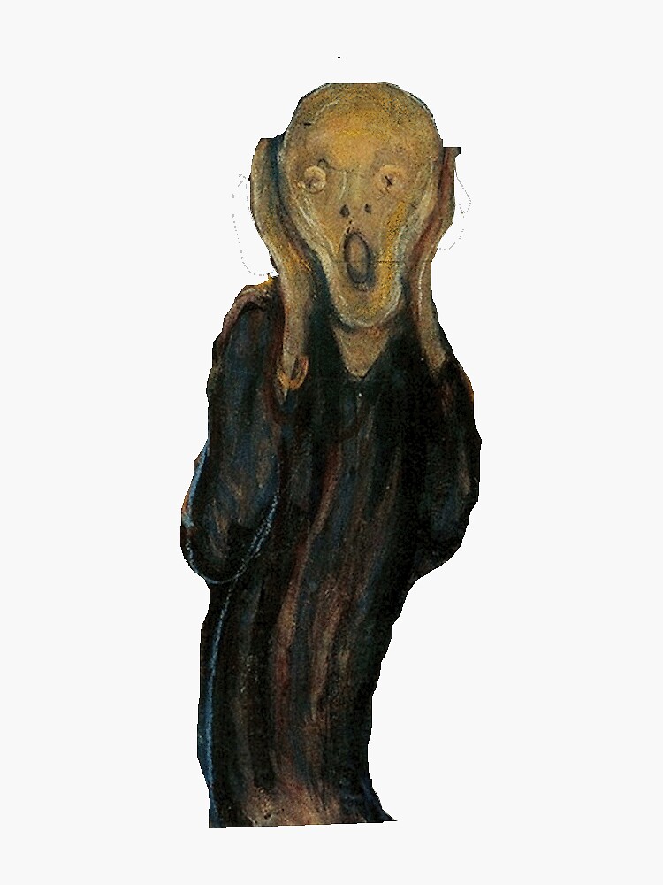 "Scream Transparent Design" Sticker for Sale by darlgrisanti | Redbubble