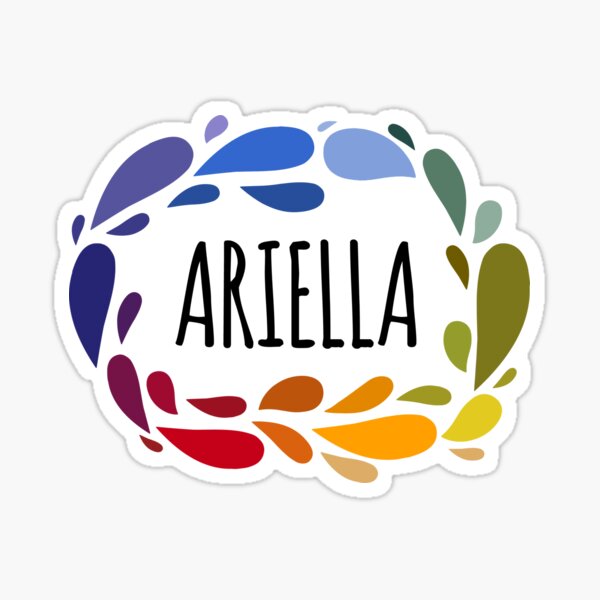 "Ariella Name Cute Colorful Gift Named Ariella" Sticker for Sale by ...