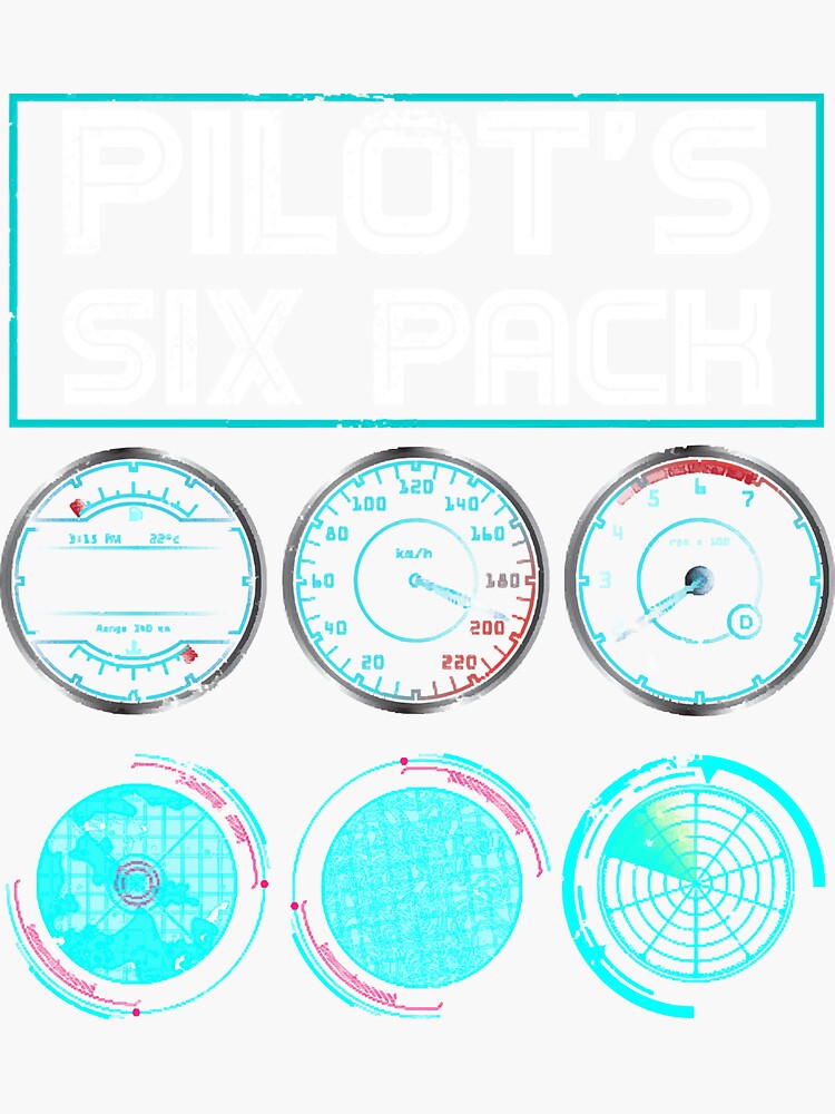 "Pilots Six Pack Pilot " Sticker by ttwalter96 | Redbubble
