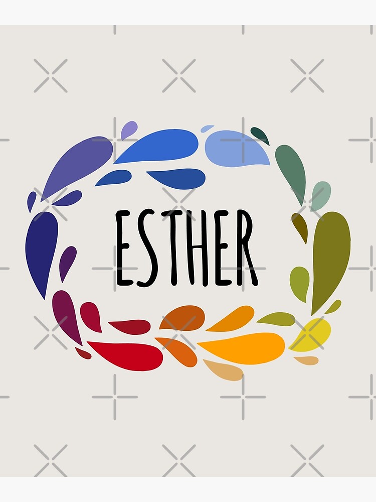 "Esther Name Cute Colorful Gift Named Esther" Poster by kindxinn ...