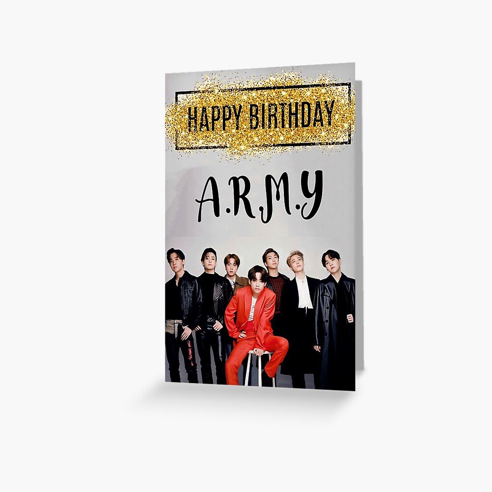 "'Happy Birthday' BTS Greeting Card" Greeting Card by Niyuha | Redbubble