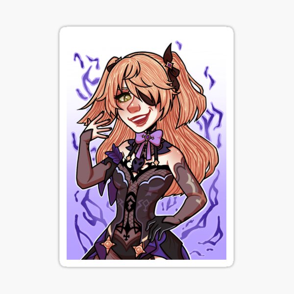 "Genshin Impact - Fischl" Sticker by galaxiiacharlie | Redbubble