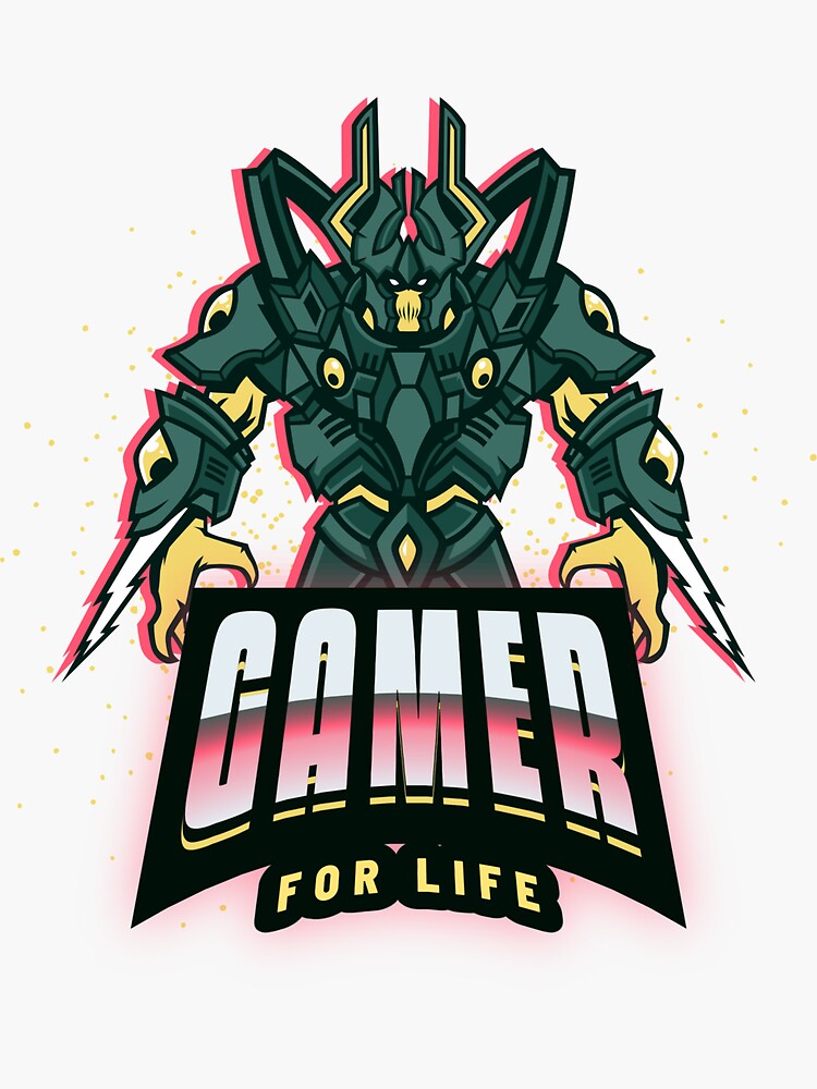 "Gamer for Life with Powerful Protoss" Sticker for Sale by PRIVARSHU ...
