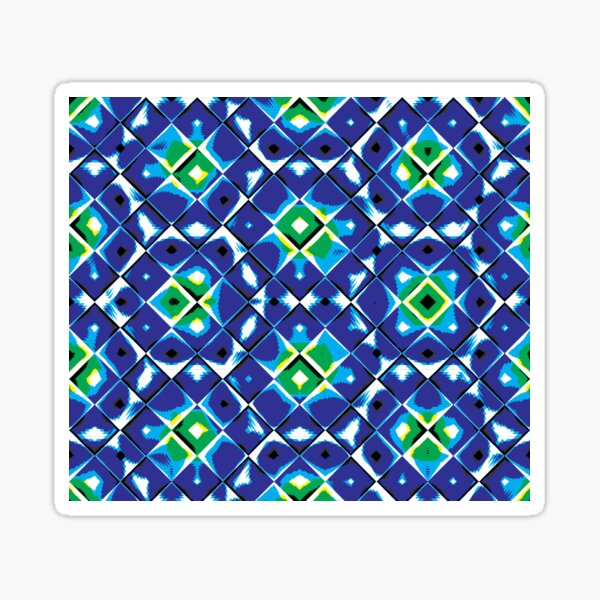 "abstract blue and green rhombus" Sticker by JMDF | Redbubble