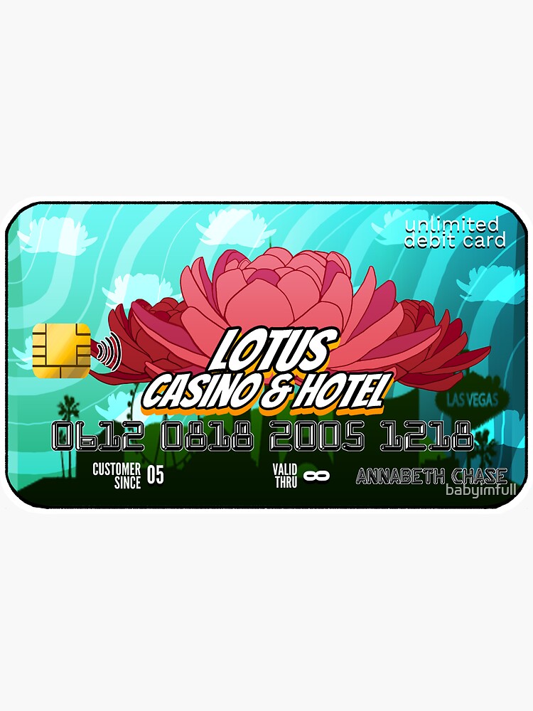 "Percy Jackson - Lotus Casino Debit Card" Sticker by babyimfull | Redbubble