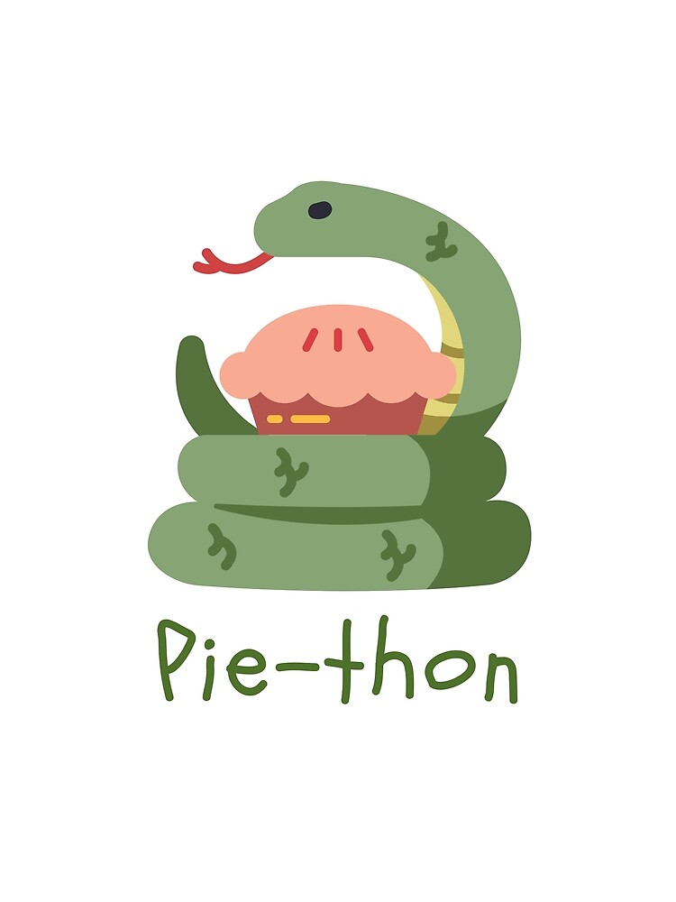 "Python Pie-Thon" Poster for Sale by pawtytime | Redbubble