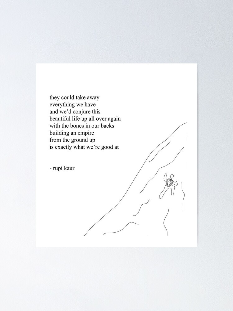 "Poem by rupi kaur" Poster for Sale by Autummnn | Redbubble