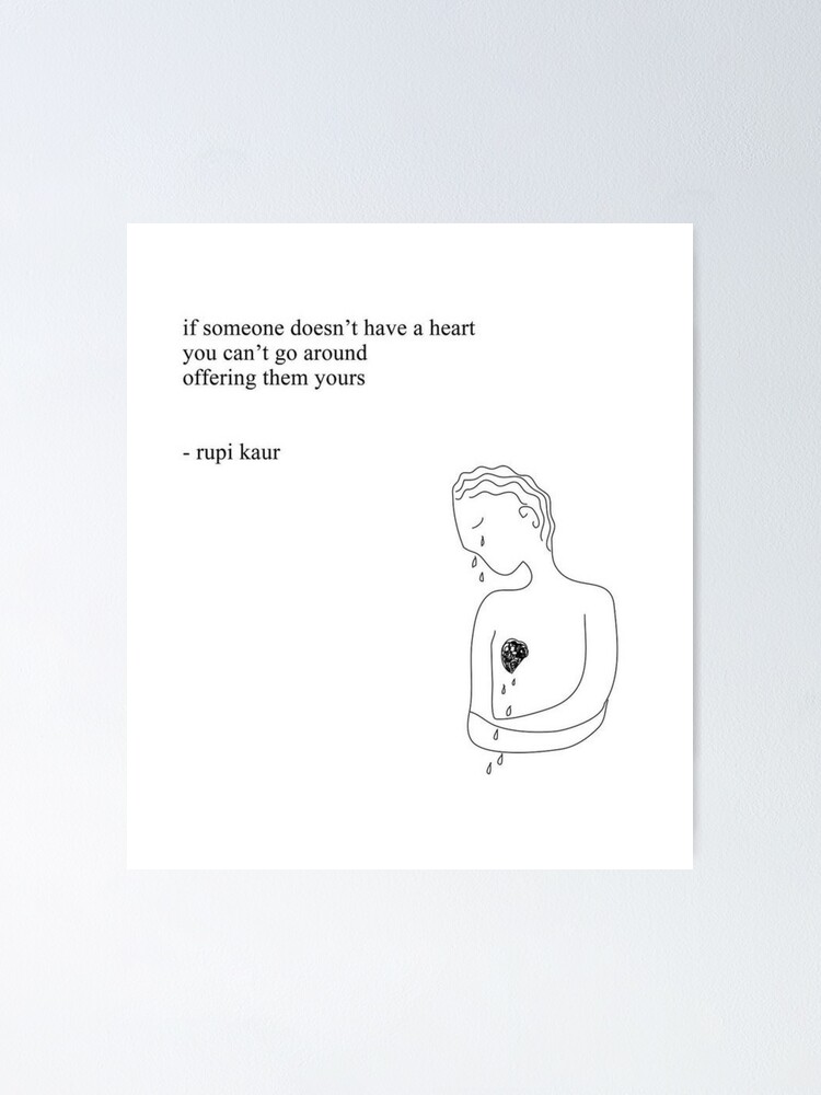 "Poem by rupi kaur" Poster for Sale by Autummnn | Redbubble