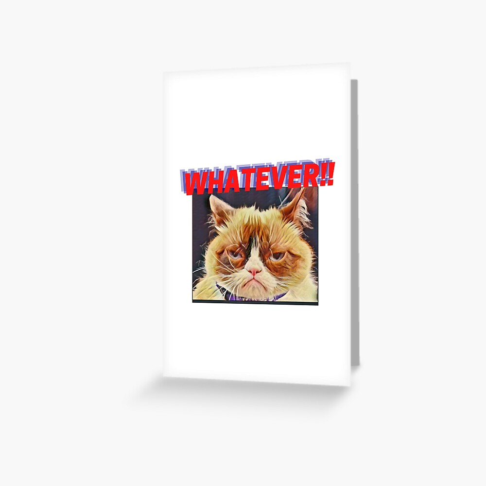 "Angry Garfield Cat Meme Windel Print" Greeting Card for Sale by ...