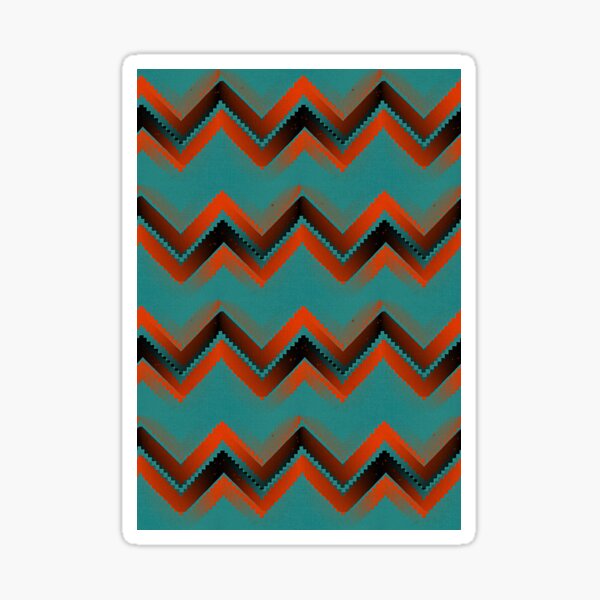 "Retro Zigzag" Sticker by JoolyA | Redbubble