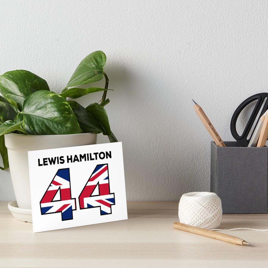 "Lewis Hamilton 44 UK Logo" Art Board Print by TheTimbe | Redbubble