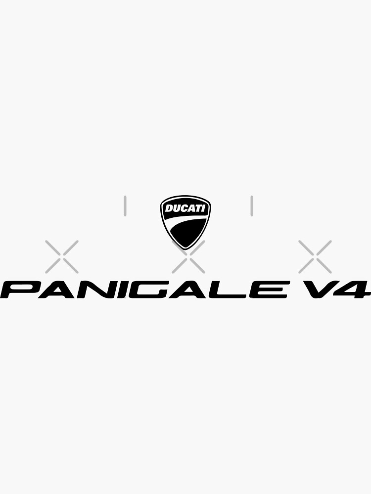 "Panigale V4 Ducati (Black text)" Sticker for Sale by onelegiondesign ...