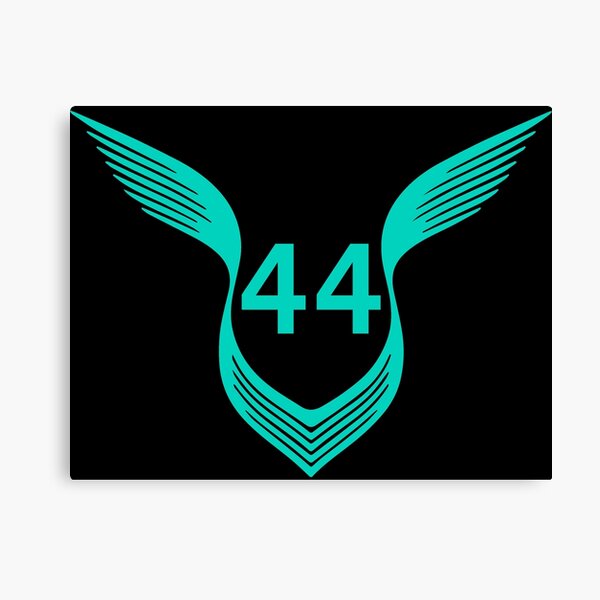 "Lewis Hamilton 44 Logo Color" Canvas Print for Sale by TheTimbe ...