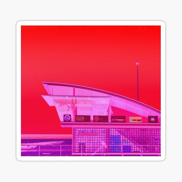 "Infrared Vaporwave Beach " Sticker by infraredmotel | Redbubble