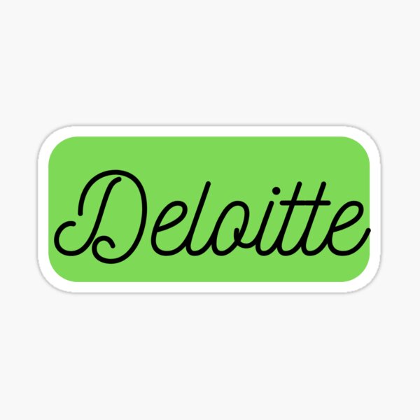 "Deloitte nice text" Sticker by PZnumberone | Redbubble