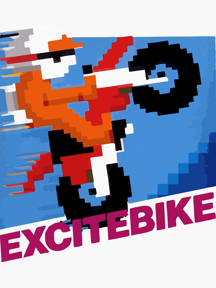 "Excitebike Original For Fans" Sticker by LavernBorer | Redbubble