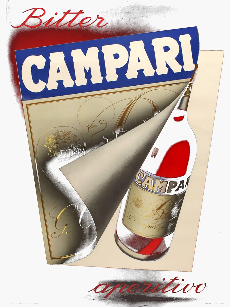 "APERITIVO CAMPARI" Sticker by Jeffrearver | Redbubble