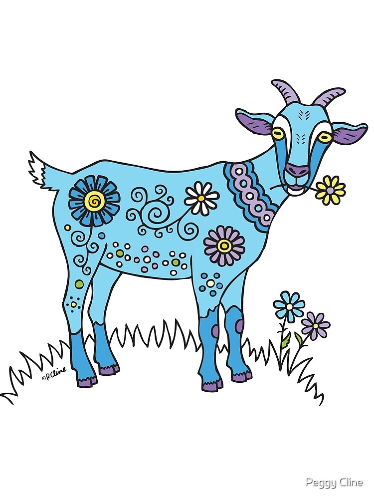 "Blue Goat" Art Print for Sale by PeggyCline | Redbubble