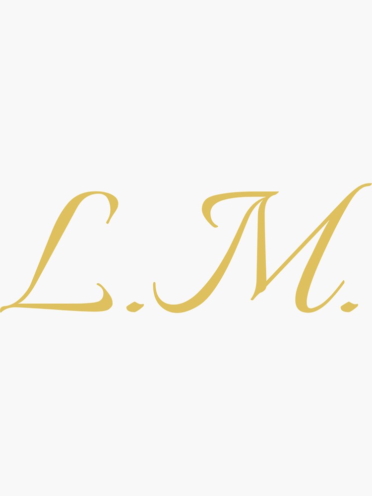 "LM Initials | Gold Lettering | Personalised Gifts" Sticker for Sale by ...