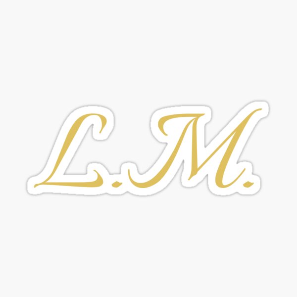 "LM Initials | Gold Lettering | Personalised Gifts" Sticker by ...