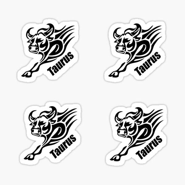 "Taurus Raging Bull Zodiac Star Sign Astrology Horoscope" Sticker by ...