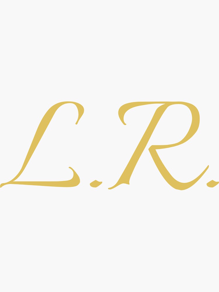 "LR Initials | Gold Lettering | Personalised Gifts" Sticker for Sale by ...
