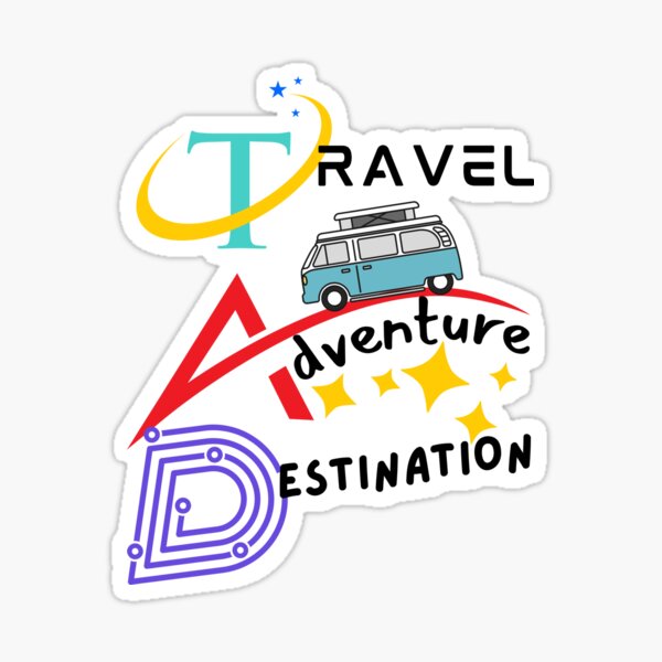 "Travel, adventure, destination" Sticker by AndreeaPetrut | Redbubble