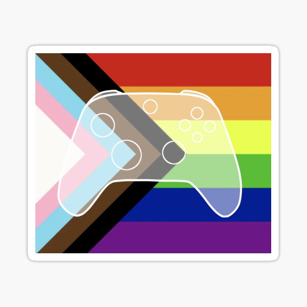 "XBox gamer pride- LGBTQ+ progress" Sticker by MartheJ | Redbubble
