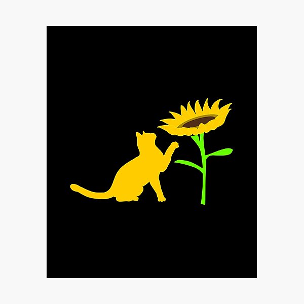 Lámina fotográfica «eres mi sol gato girasol gatos graciosos memes ...