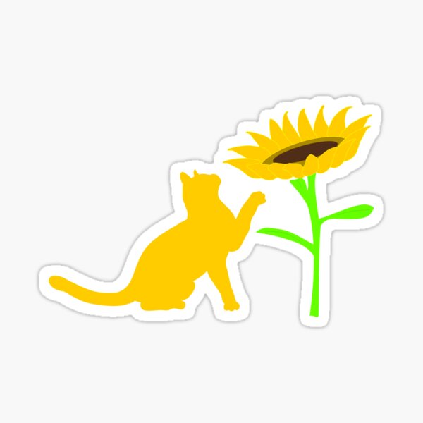 Pegatina «eres mi sol gato girasol gatos graciosos memes girasoles» de ...