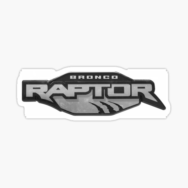 "GREY LOGO OF BRONCO RAPTOR 2022" Sticker for Sale by echosnomos ...