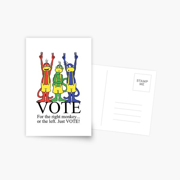 "Political Monkey Vote Election Candidate Left Right Rally | Three Wise ...