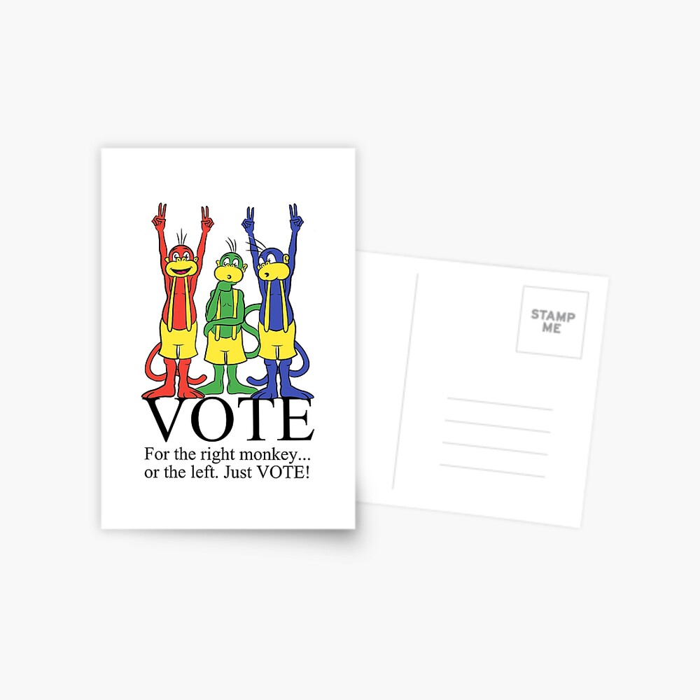 "Political Monkey Vote Election Candidate Left Right Rally | Three Wise ...