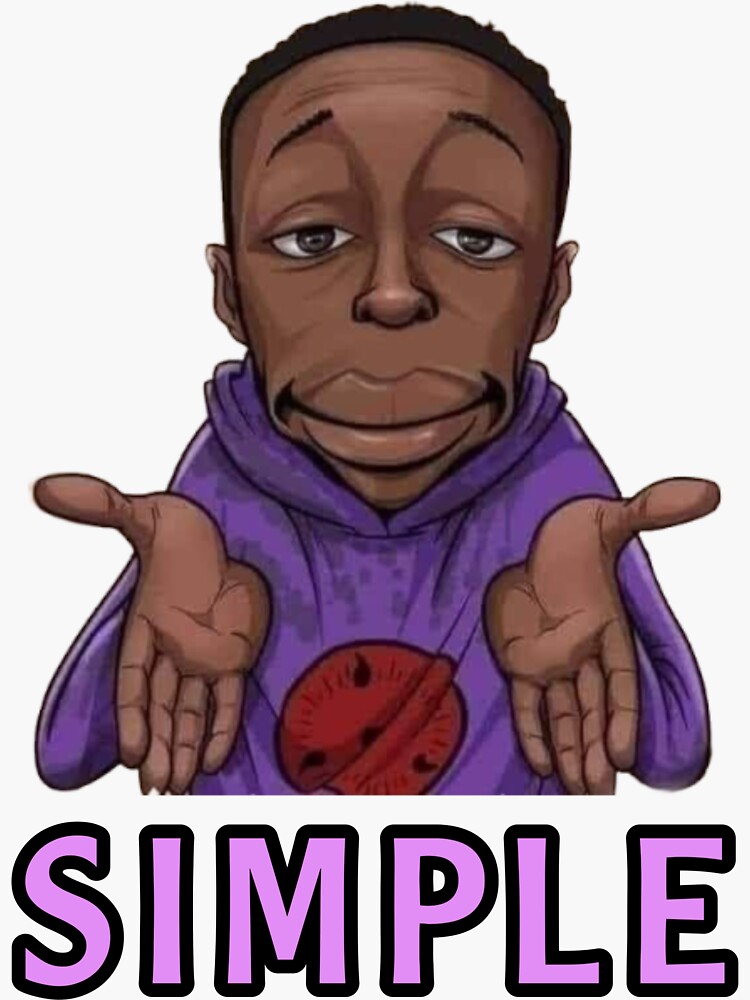 "Simple khaby lame" Sticker for Sale by sizamix | Redbubble