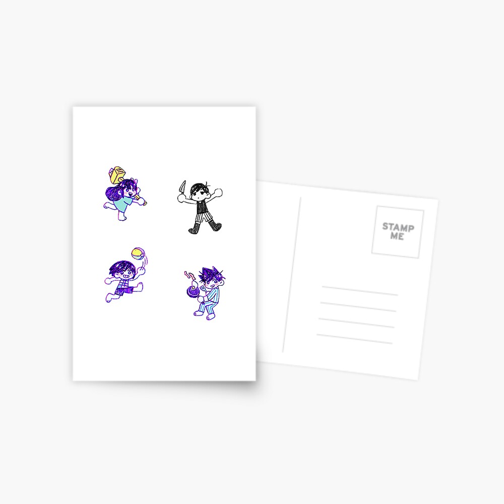 "Omori Aubey Sunny 8 bit - Omori Memes - OMORI Sticker Pack" Postcard ...