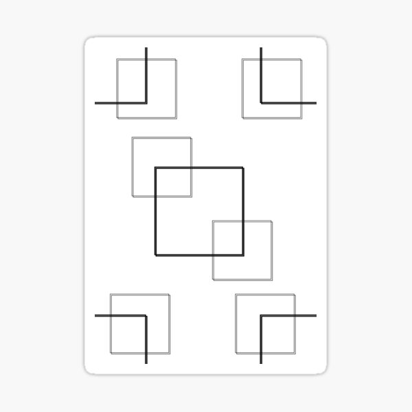 "Creative Square box design in white background" Sticker for Sale by ...