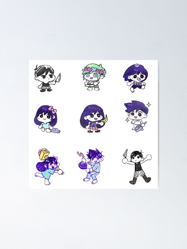"Omori Aubey Sunny 8 bit - Omori Memes - OMORI Sticker Pack" Poster by ...
