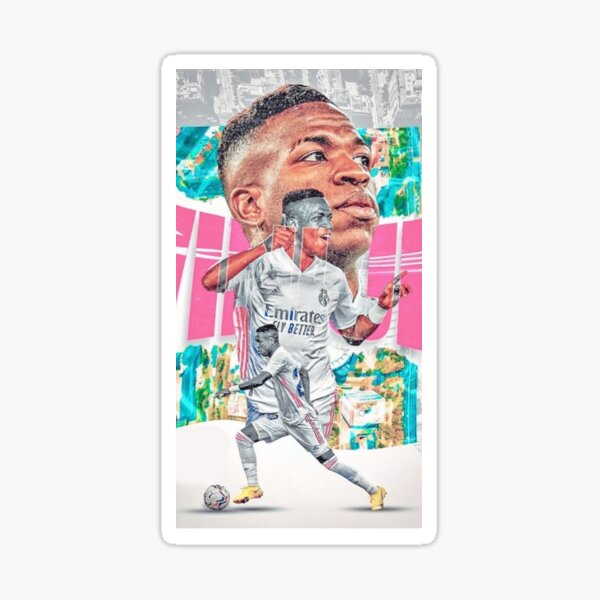 "Vinicius Junior Wallpaper " Sticker by DuanielaElla | Redbubble