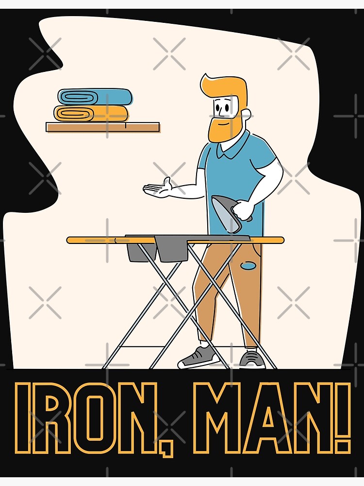 "Iron Man - Funny Pun" Poster for Sale by BaldingSnail | Redbubble