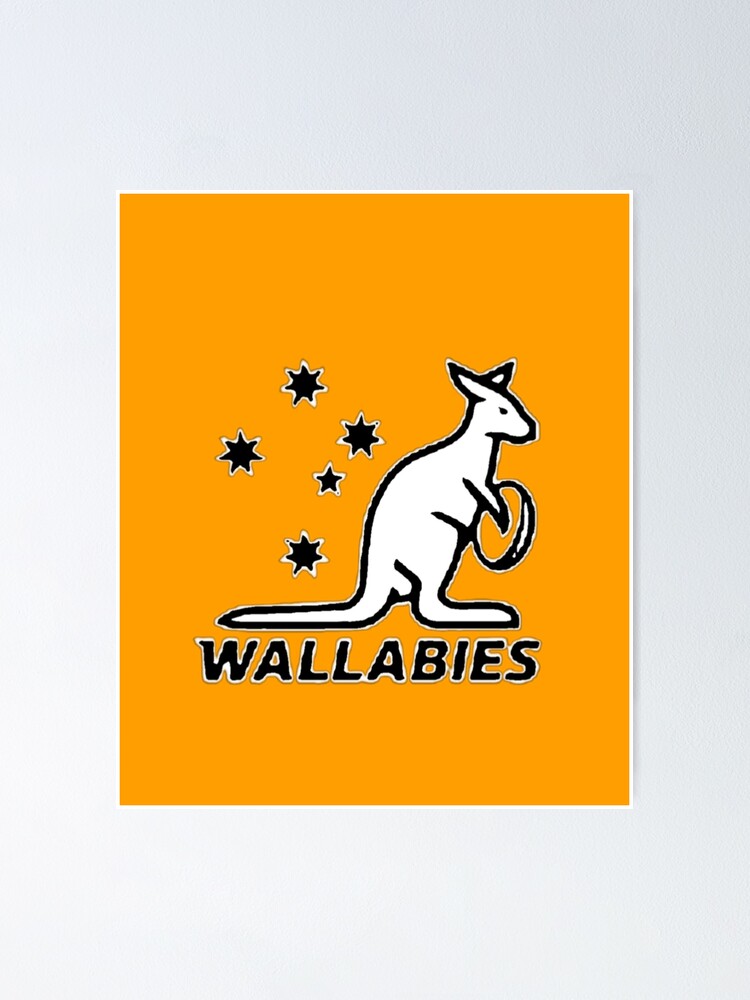 "Wallabies,Wallabies stickers,logo Wallabies " Poster for Sale by Yorino | Redbubble