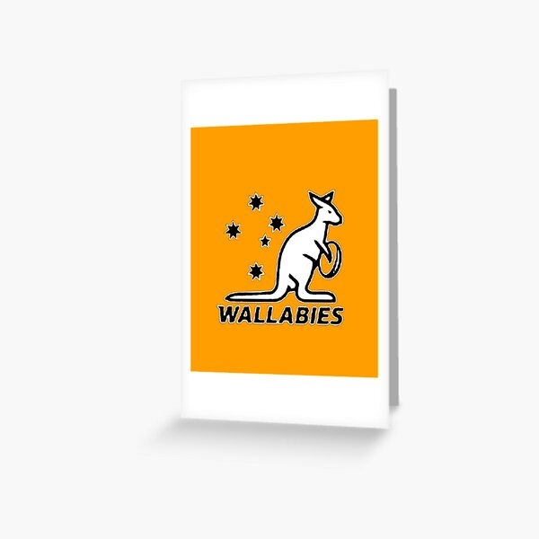 "Wallabies,Wallabies stickers,logo Wallabies " Greeting Card for Sale ...