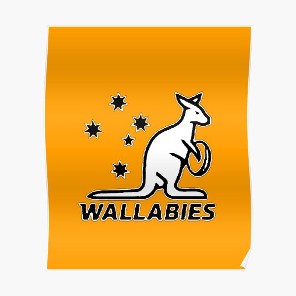 "Wallabies,Wallabies stickers,logo Wallabies " Poster for Sale by ...