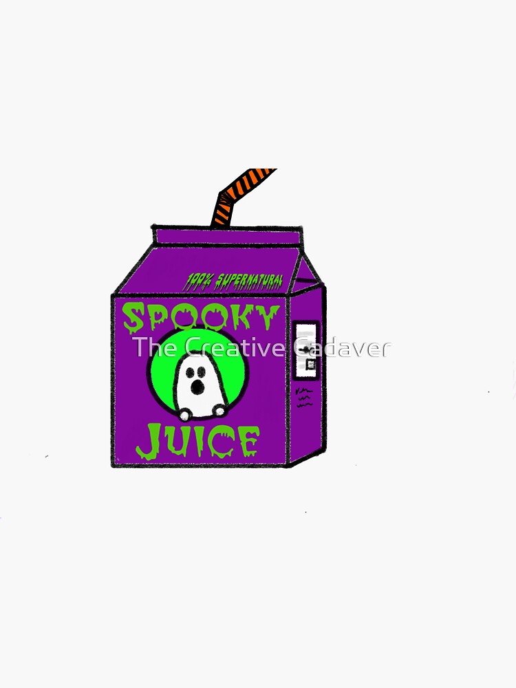 "Spooky Juice box" Sticker for Sale by Delicatecadaver | Redbubble