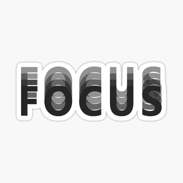 "FOCUS" Sticker by Gilgannesh | Redbubble