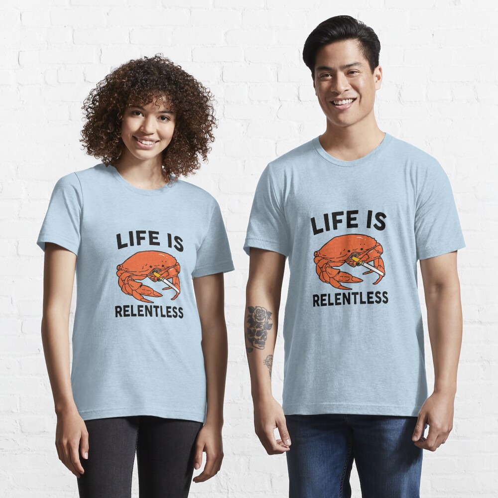 "Crab Smoking Life Is Relentless Sticker" Sticker for Sale by PaulWilla ...