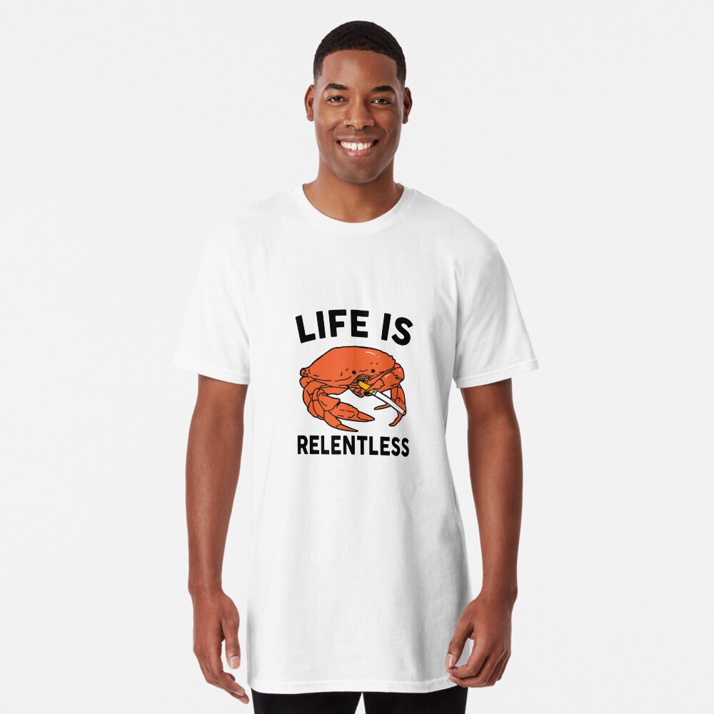 "Crab Smoking Life Is Relentless Sticker" Sticker for Sale by PaulWilla ...